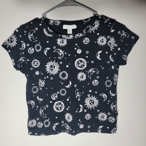 Topshop | Tops | Topshop Baby Doll Sun Stars And Moon Croptop | Poshmark